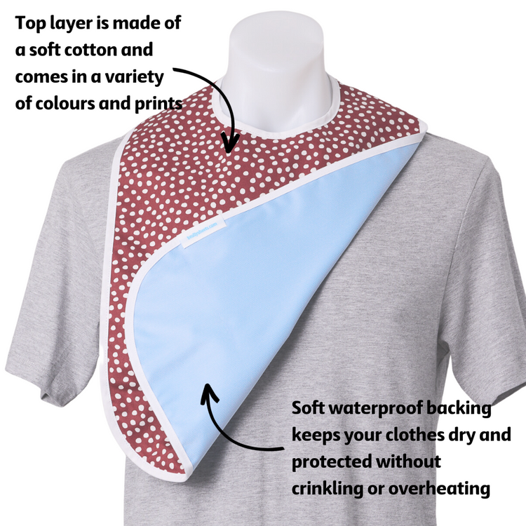 Feeding Bib Adult waterproof backing | Independently You