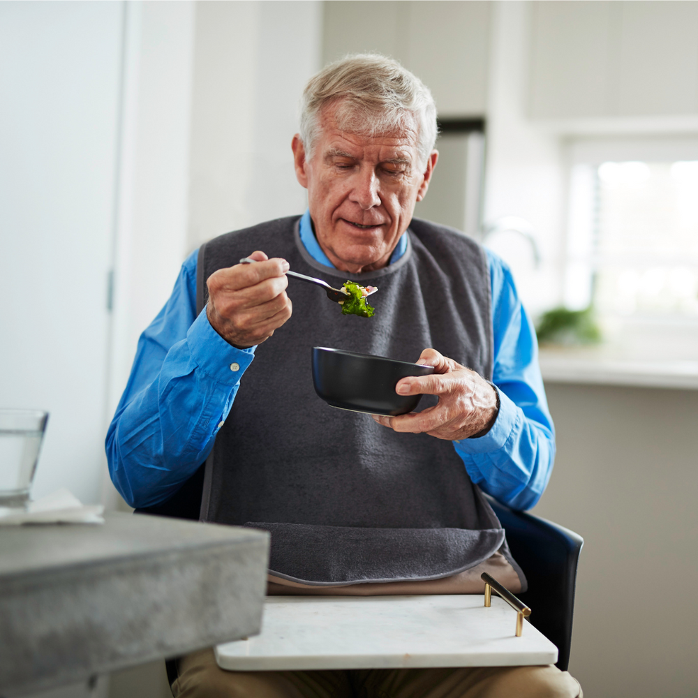 Washable Adult Tray Feeding Bib